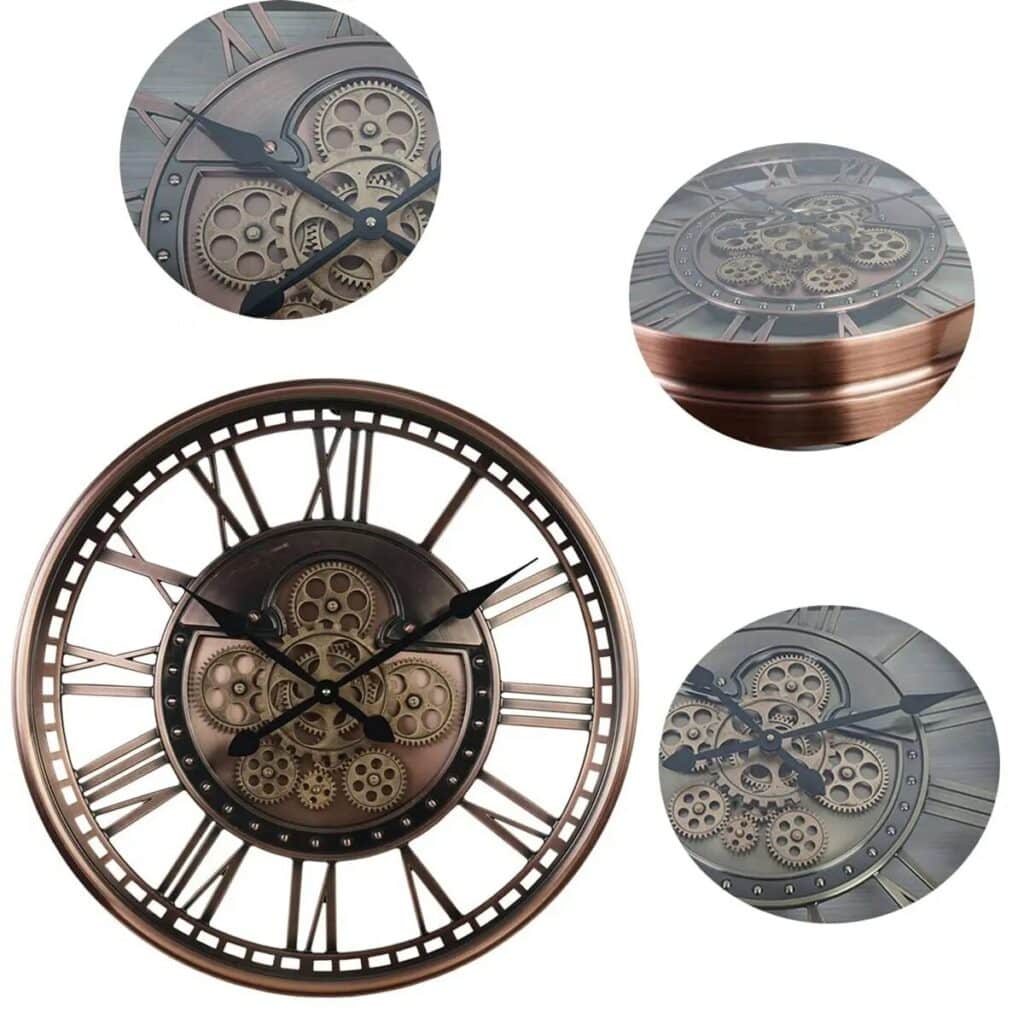 Horloge Industrielle Murale Industrielle En Métal Avec Engrenage • Ma ...